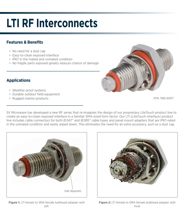 LiteTouch Interface Connector | LTI | SV Microwave